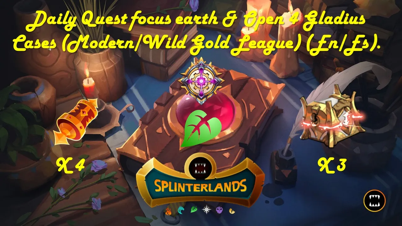 Daily Quest focus earth & Open 4 Gladius Cases (Modern/Wild Gold Le...