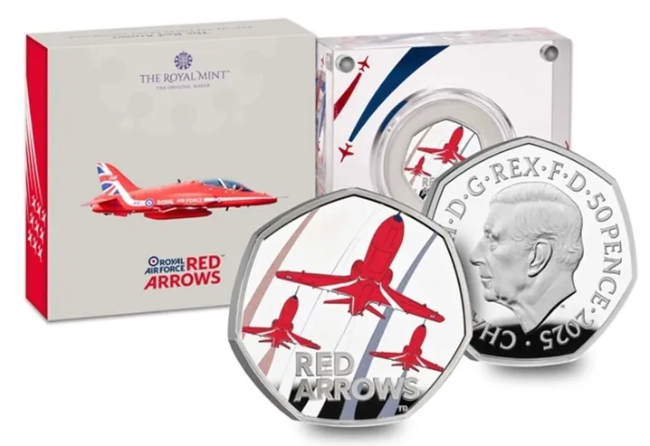 The 2025 Red Arrows 50p silver proof coin: A tribute to precision a...