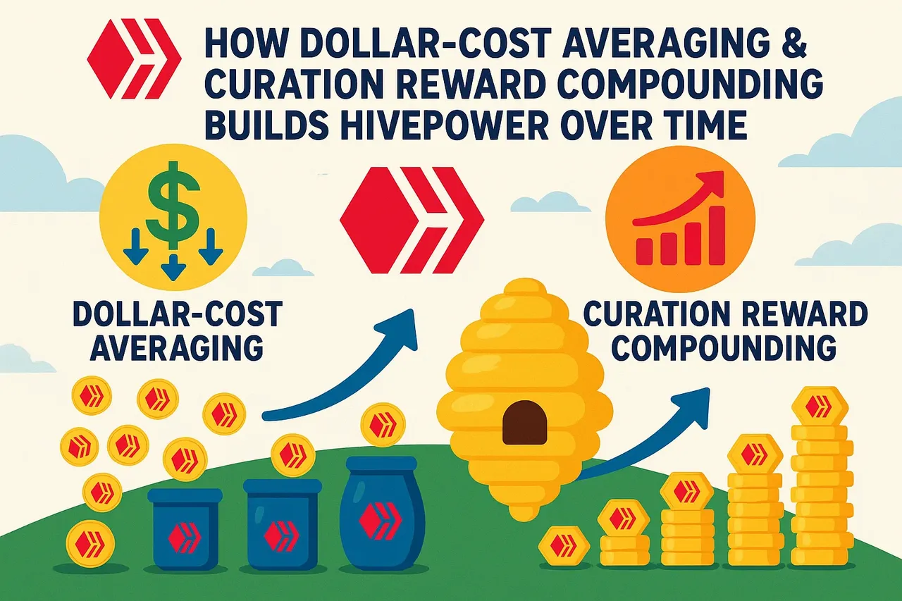 How Dollar-Cost Averaging & Curation Reward Compounding Builds Hive...