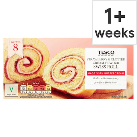 Tesco Strawberry & Cream Swiss Roll