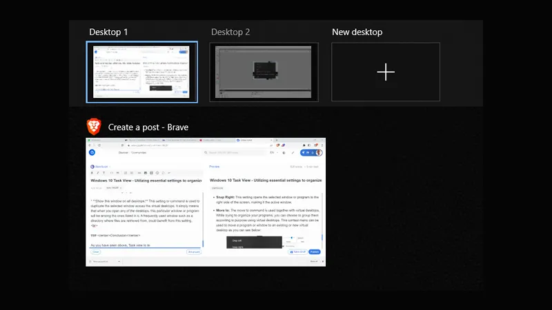 Windows 10 Task View - Boosting your productivity effectively