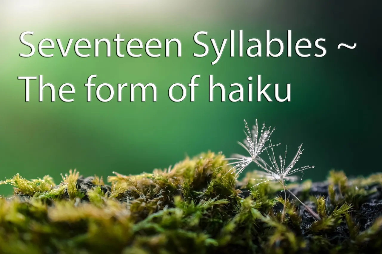 Seventeen Syllables ~ The Form of Haiku