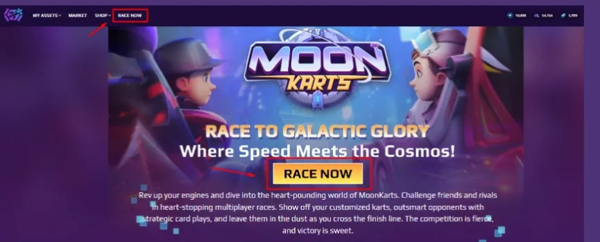 How to open the pack (Centauri) in the game Mooncarts.