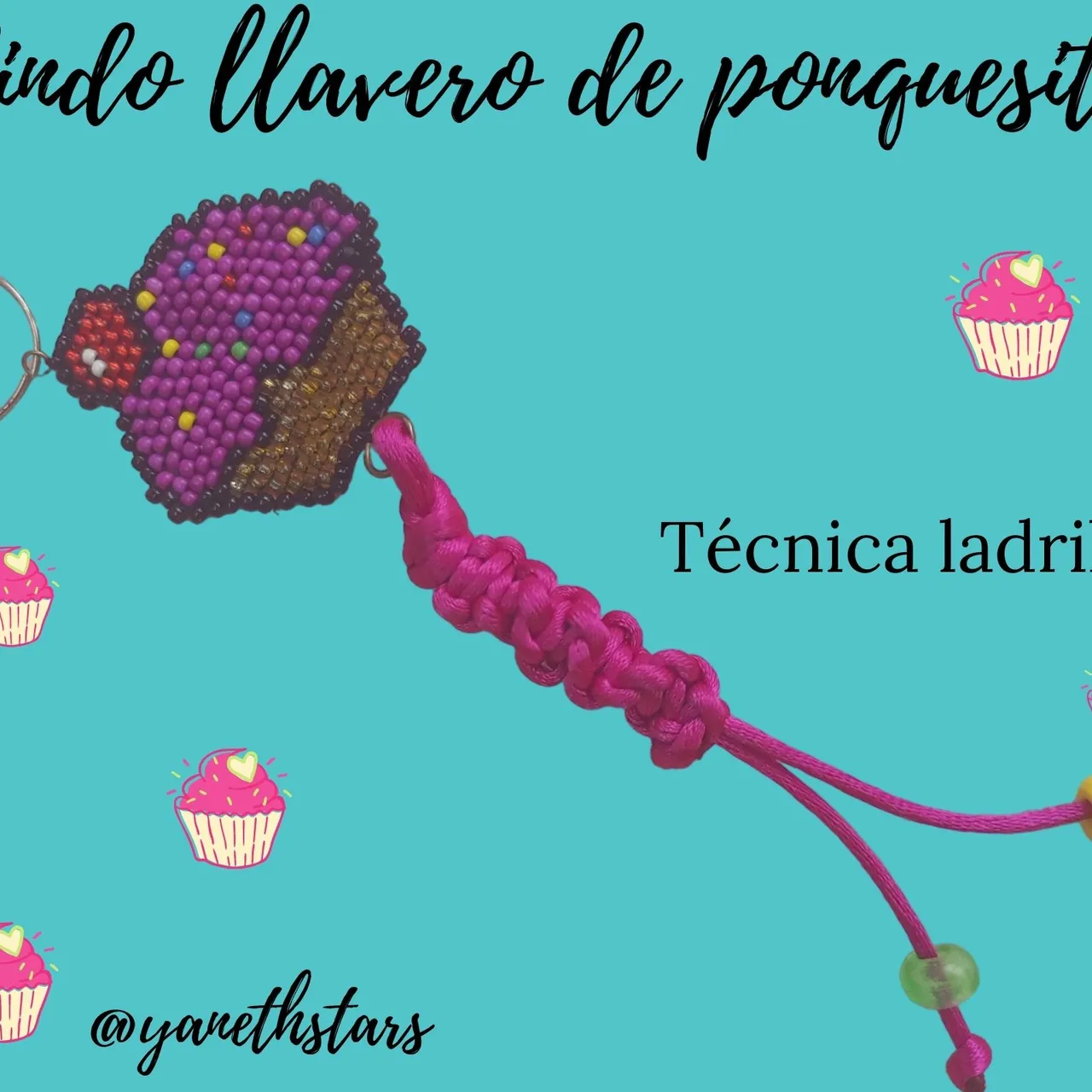 [ESP/ENG] LLAVERO DE PONQUESITO USANDO LA TÉCNICA LADRILLO O PEYOTE...