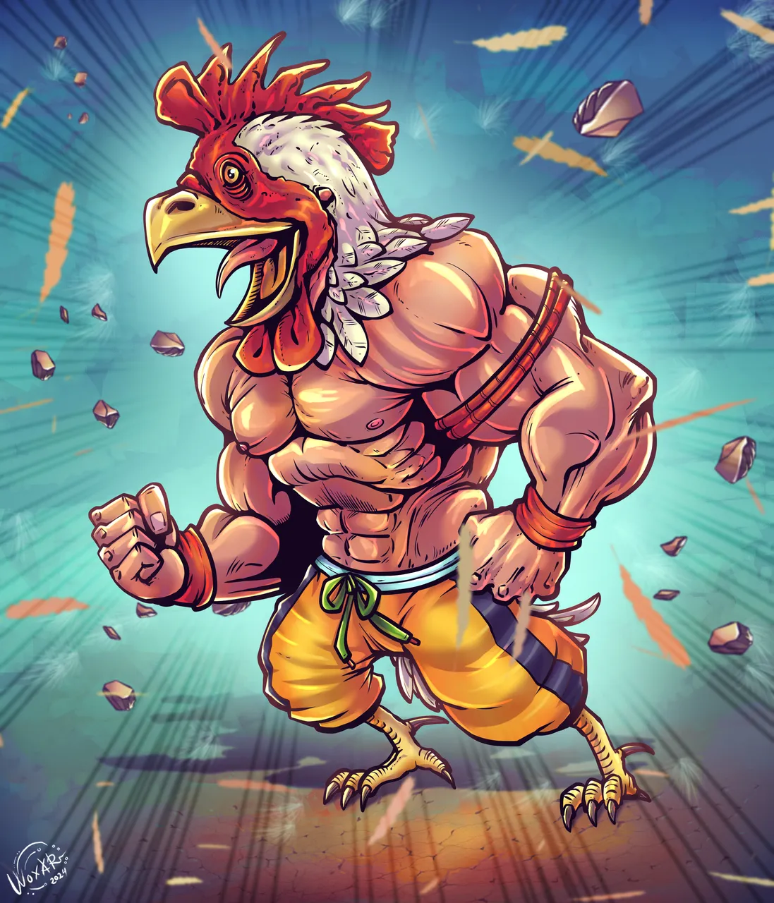 Kungfu Chicken, Digital Art
