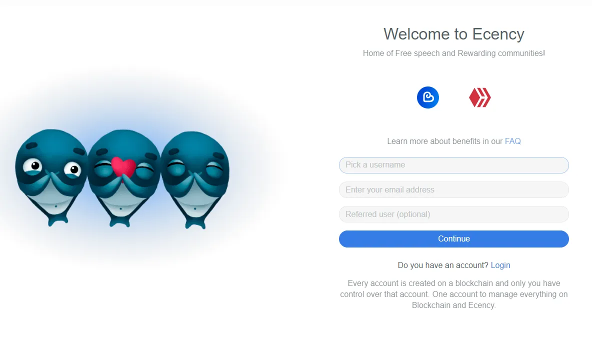 Ecency Help – Signup Process for New Users