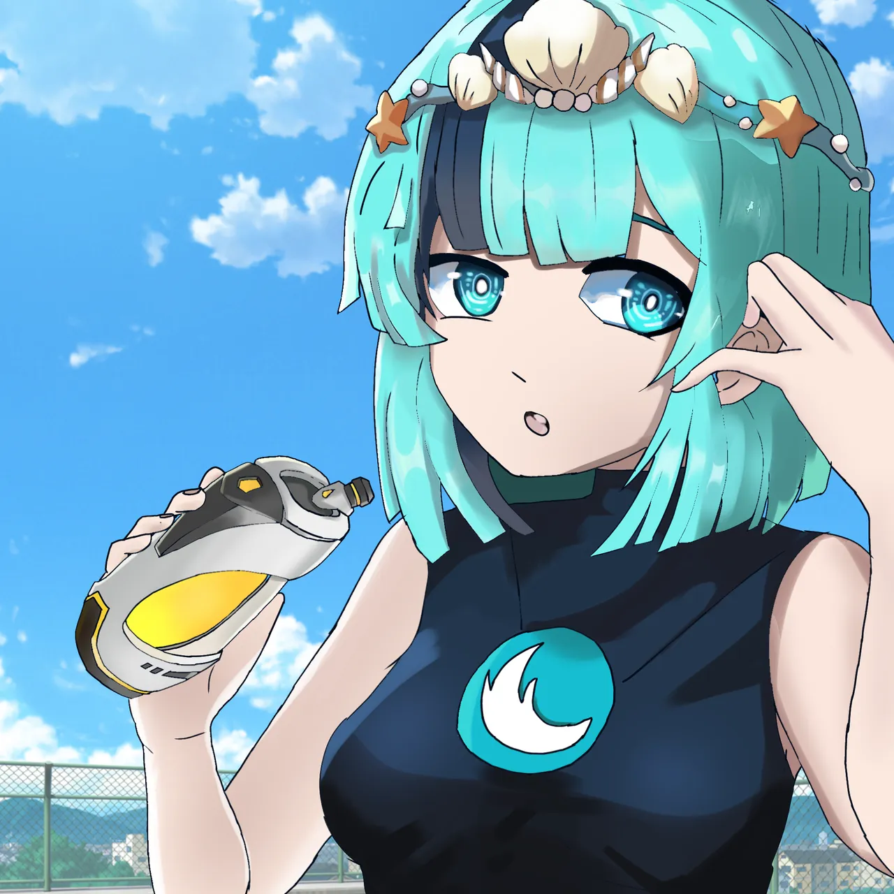 Ocean healer having energy potion | Fanart