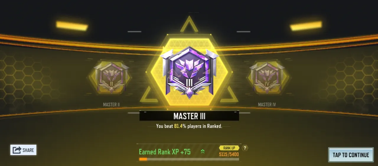 CODM: MASTER 3 RANKING