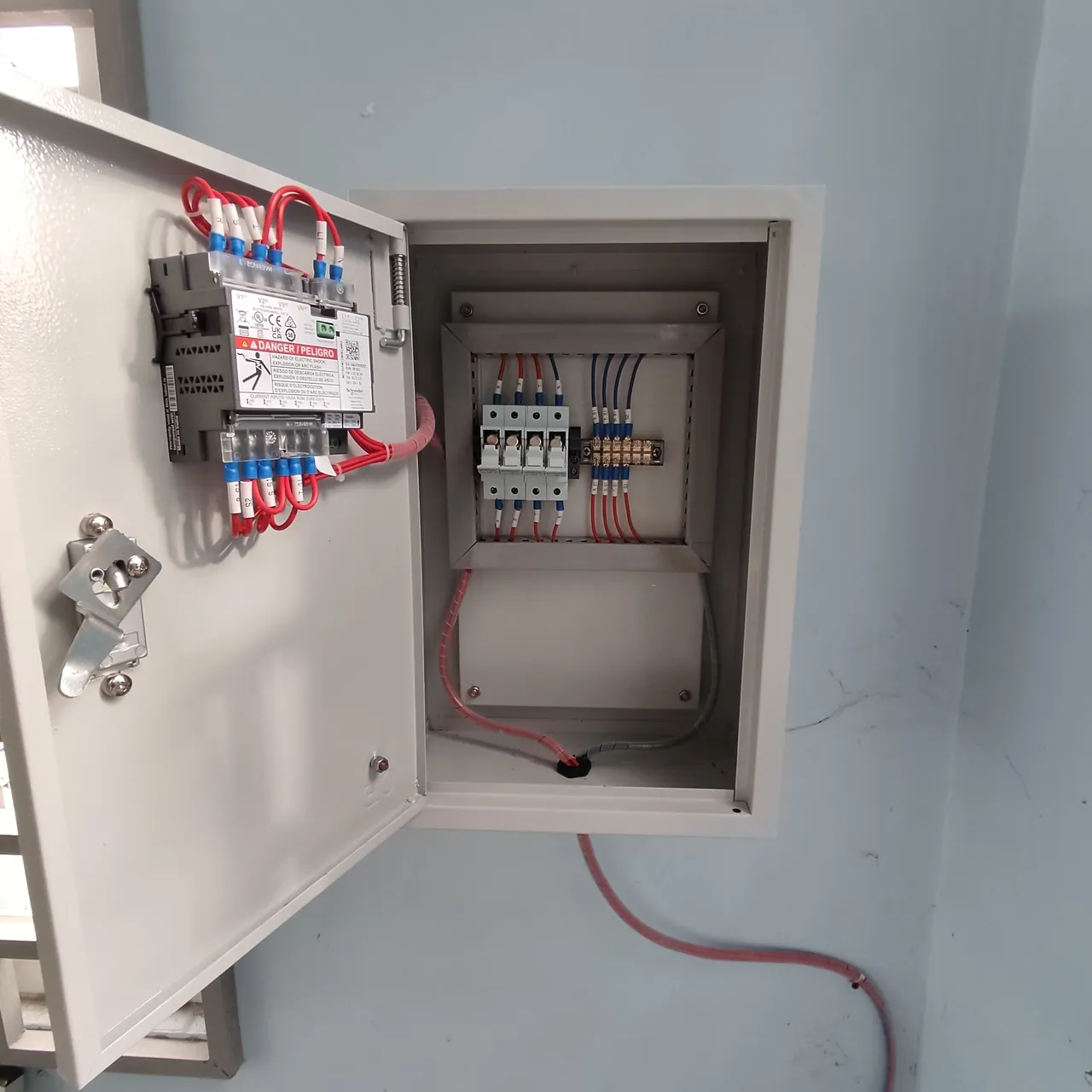 Installation of Dual Meter Panel in water treatment plant factory