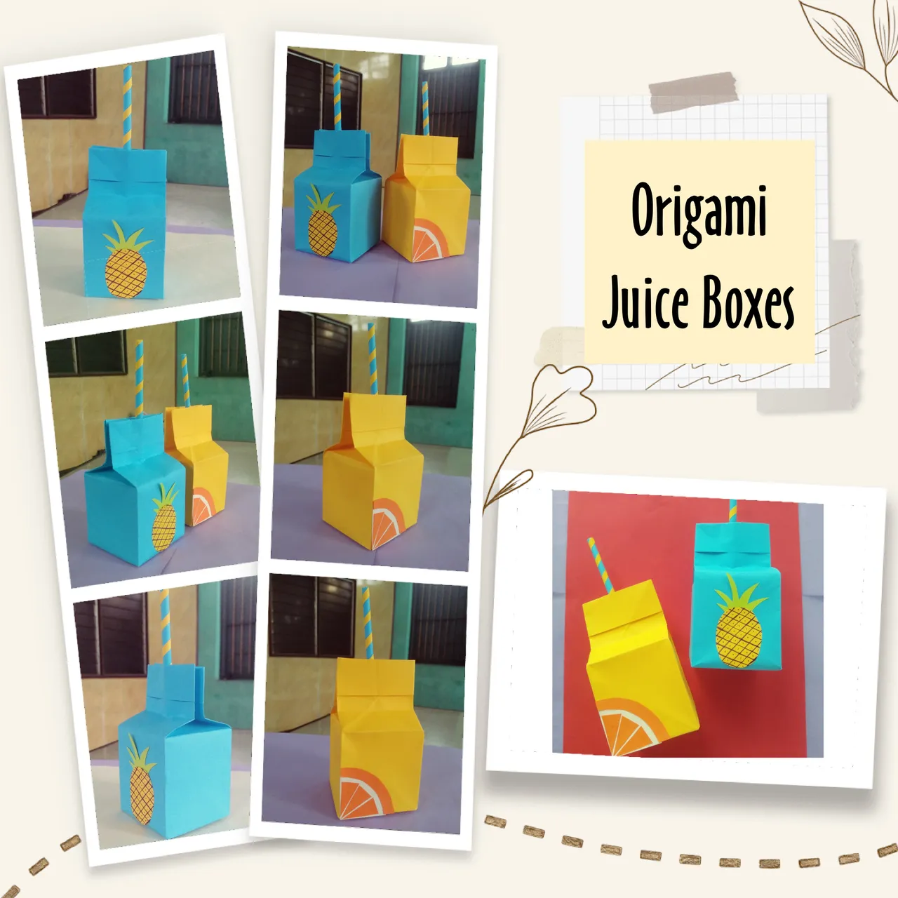 Origami Juice Boxes, How to Make them