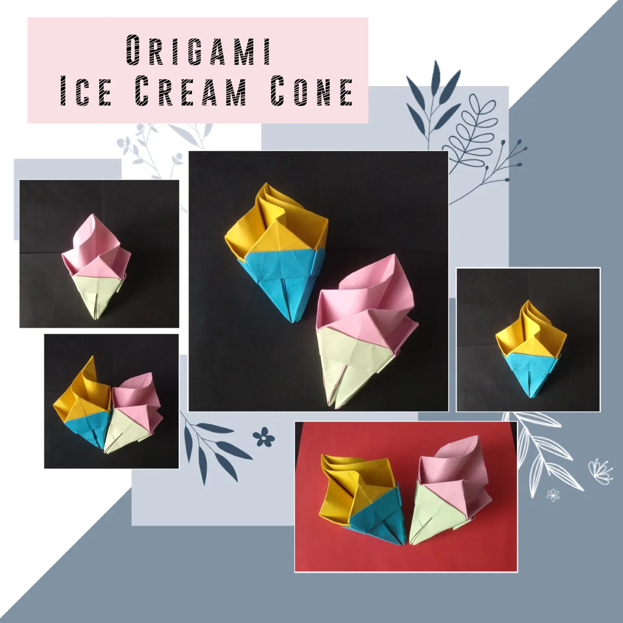 Origami Ice Cream Cones, How to Make them