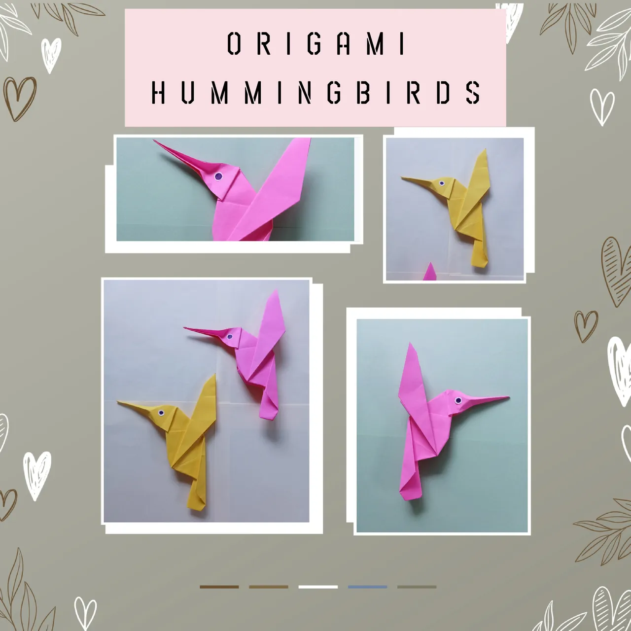 Origami Hummingbirds, How to Make them