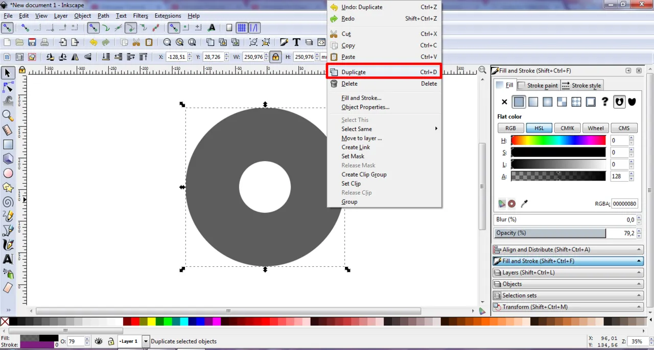Inkscape Vektörel Çörek Çizimi / Turkish Tutorial