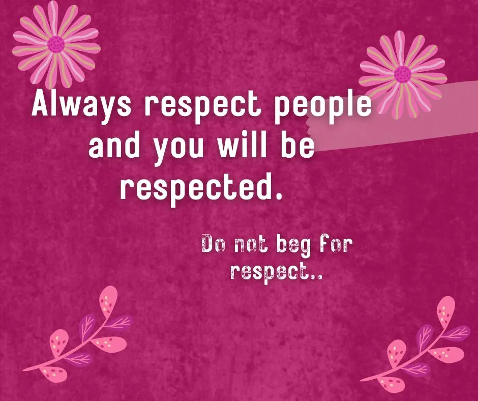 (ENG/ESP)Always respect people and you will be respected.//Respeta ...