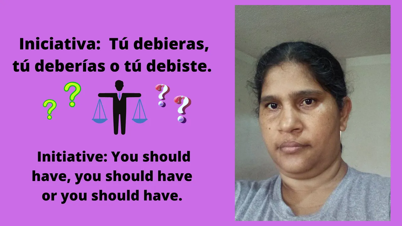 [Esp-Eng] Iniciativa: Tú debieras, tú deberías o tú debiste. ☺ I...