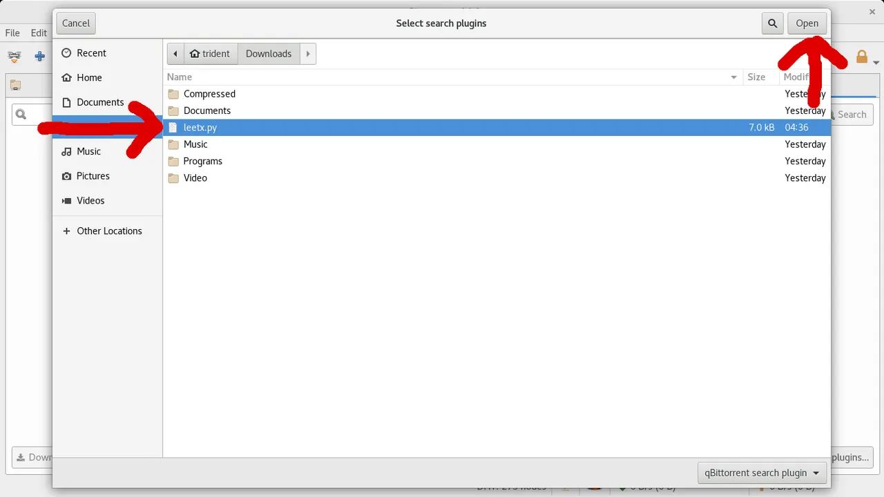 Adding Search plugins to qBittorrent.