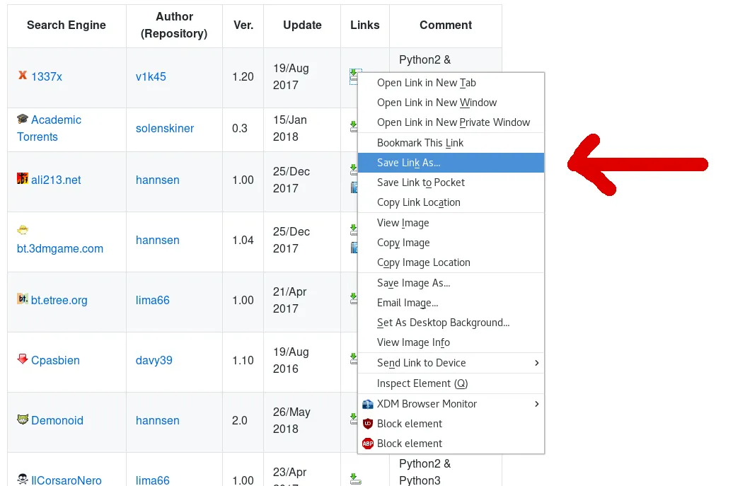 Adding Search plugins to qBittorrent.