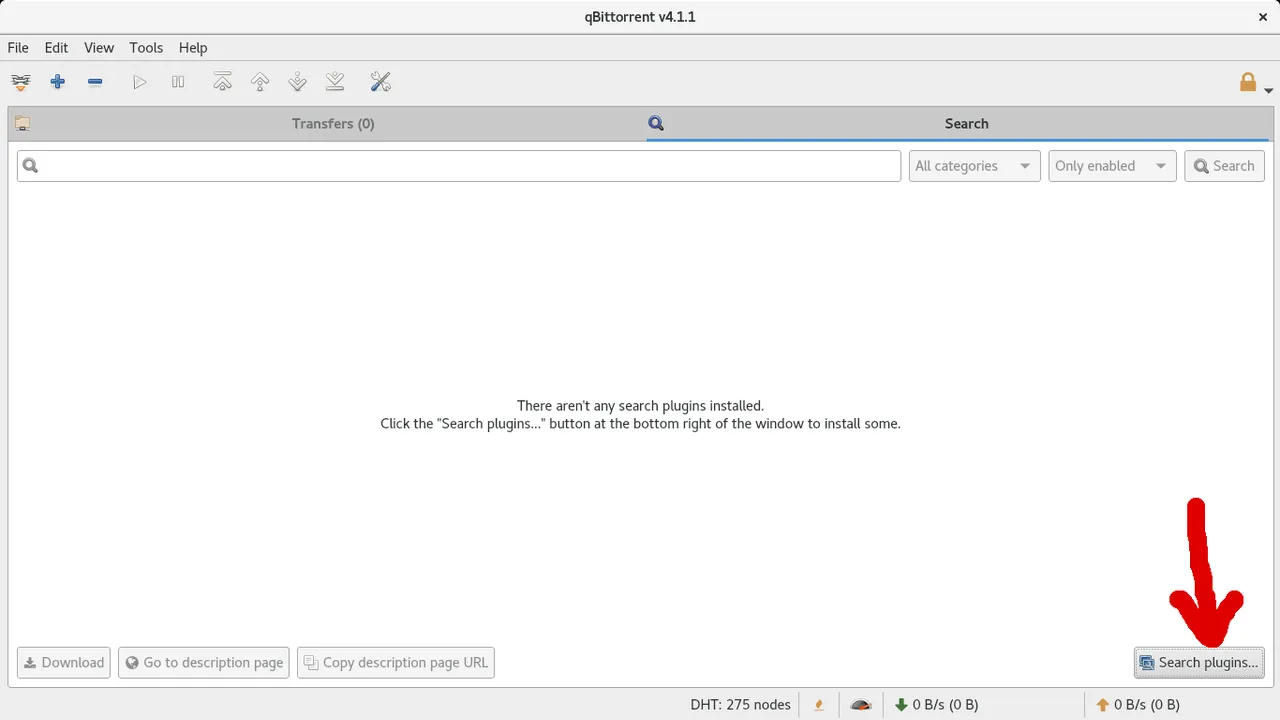Adding Search plugins to qBittorrent.