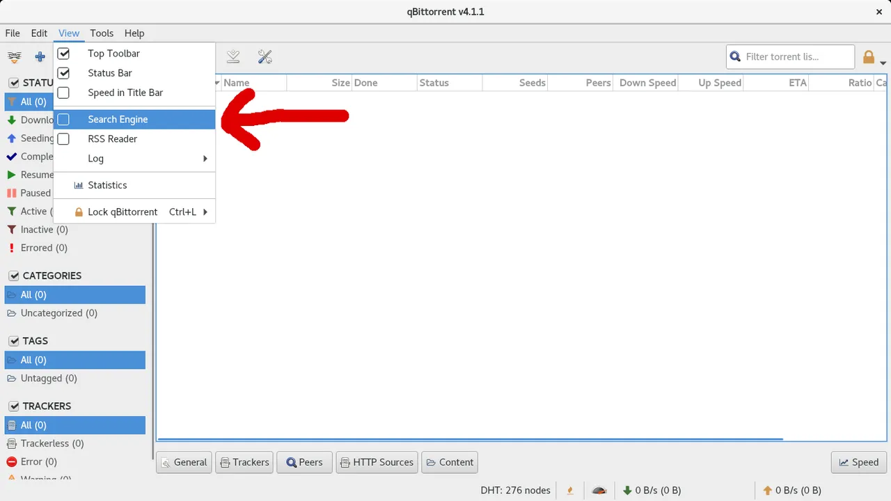 Adding Search plugins to qBittorrent.