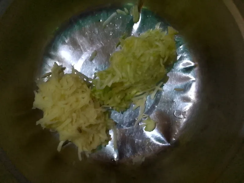 Zucchini and potato arepa [ENG-ESP]