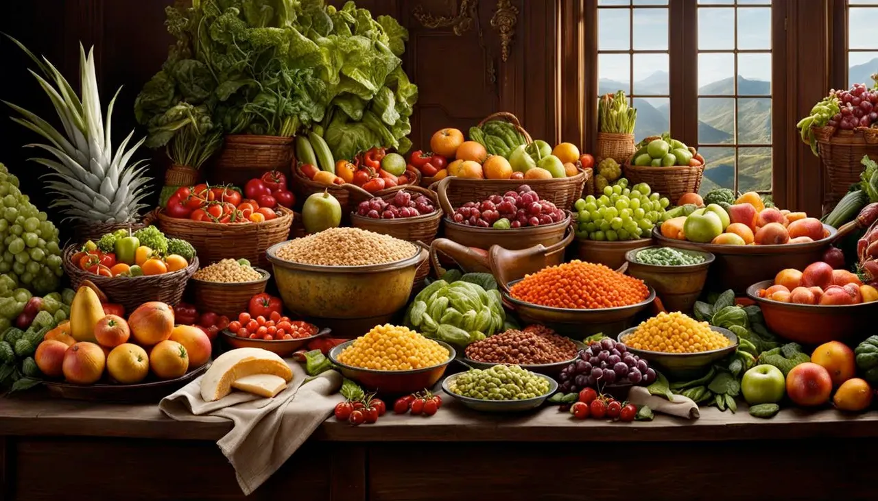 Abundance Food from Nature - AI Art @NightCafe Studio