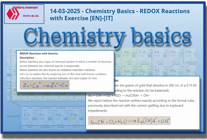 14-03-2025 - Chemistry Basics - REDOX Reactions with Exercise [EN]-...