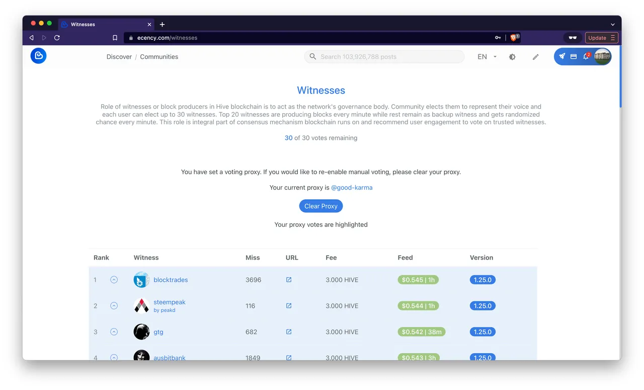 Vision - SPK network, proxy vote display, exclude reblog and more