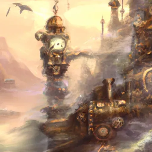 Surrealism Steampunk Engine - AI Art @NightCafe Studio