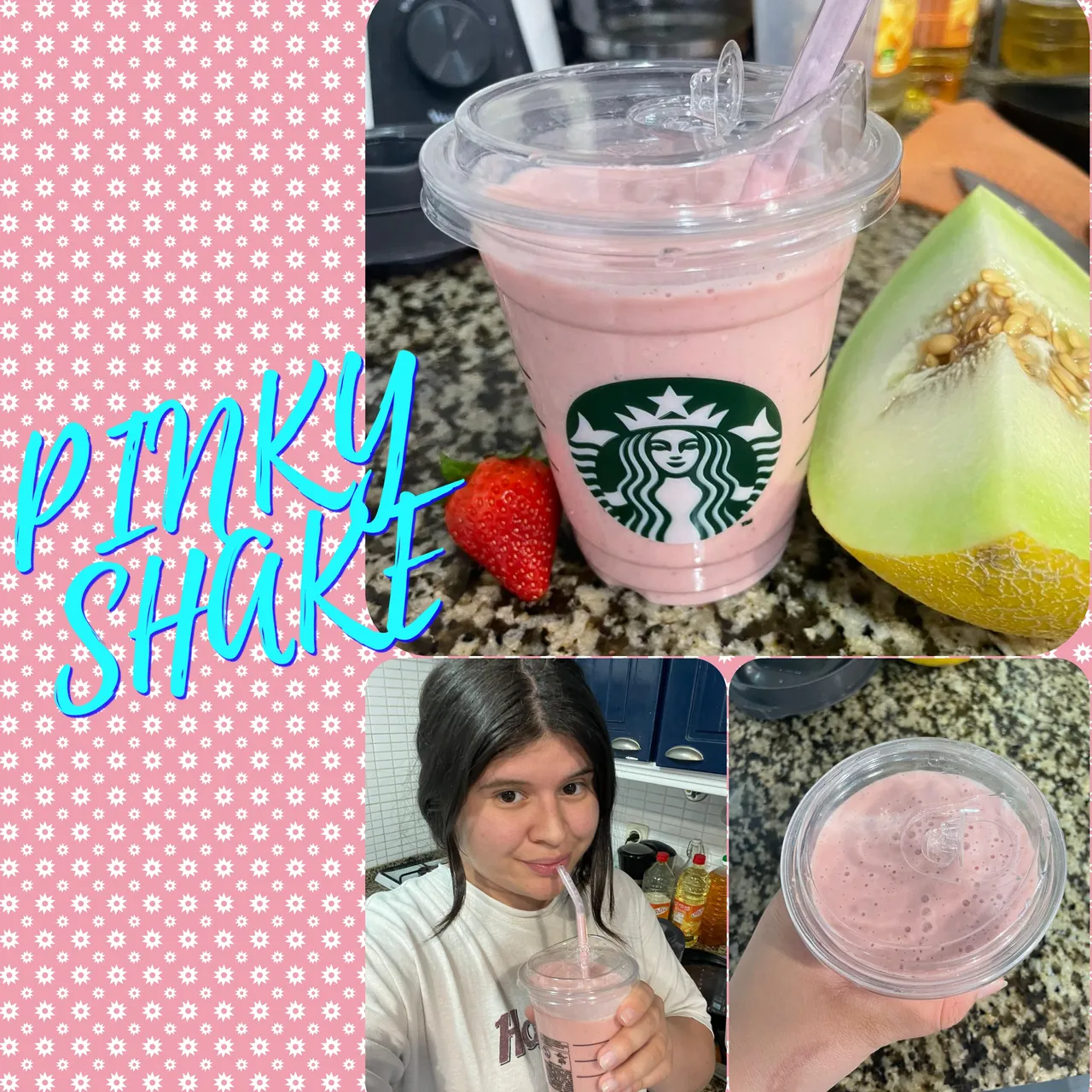 MY DELICIOUS PINKY SHAKE RECIPE! 🍓(ENG-ESP)