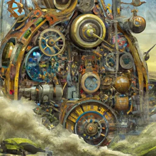 Surrealism Steampunk Engine - AI Art @NightCafe Studio