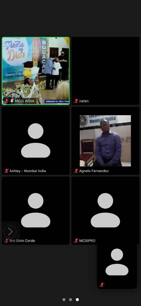 Enjoyed MCGI CARES Zoom Prayer Meeting.