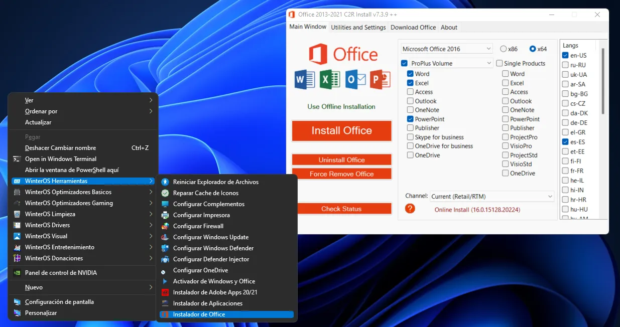 Installing Winteros 11 Full Optimized for games / Instalando Winter...