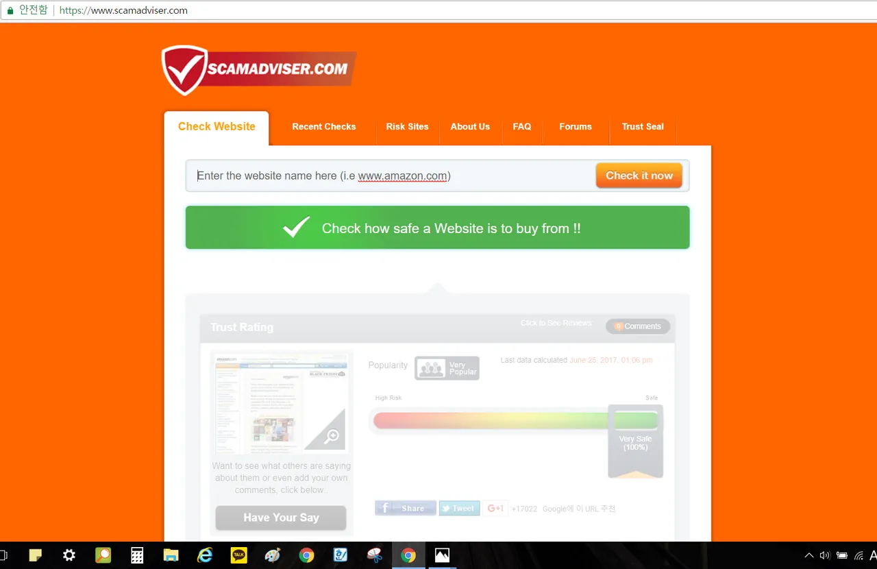 Tip) 괜찮은 사이트인지 의심이든다면? 주소만 넣어서 체크! - Scamadviser