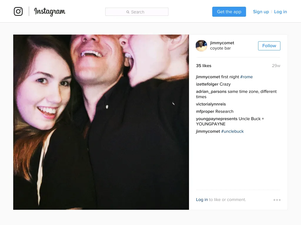 James Alefantis' once-public Instagram, Jimmycomet, now preserved o...