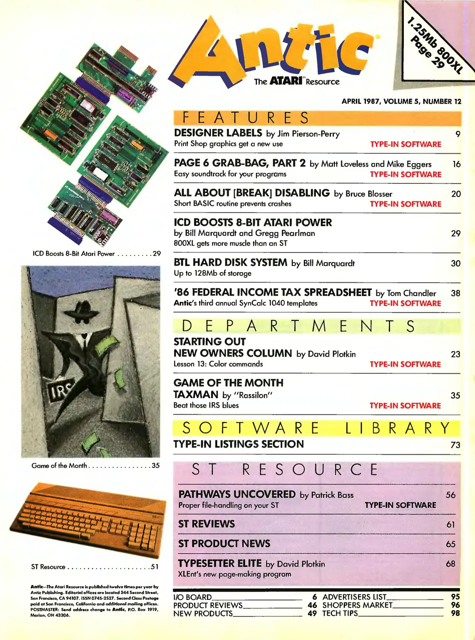Antic: The Atari Resource (April 1987)