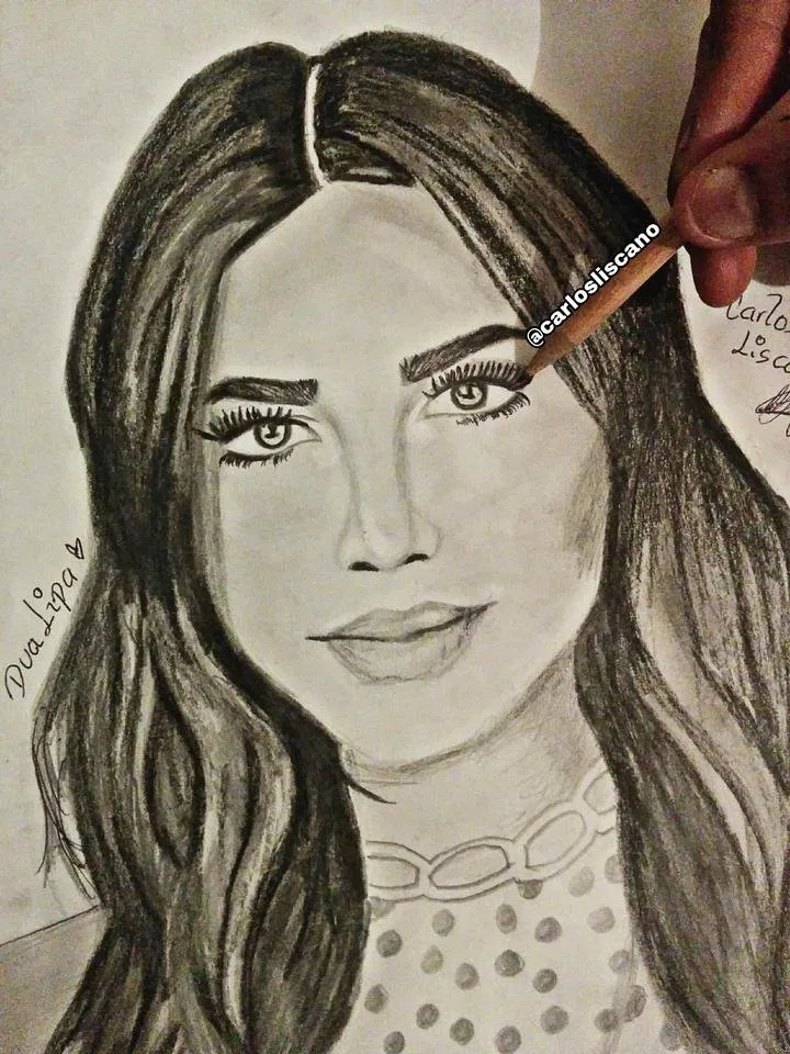 Drawing Dua Lipa - Singer!