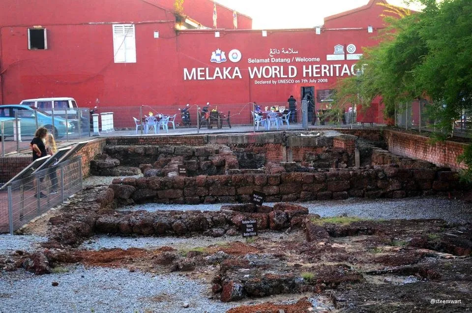 The ancient building structure of Portuguese relics in Malacca (Par...