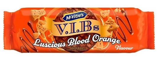 Mcvities VIB Blood Orange Caramel & Milk Chocolate Biscuit