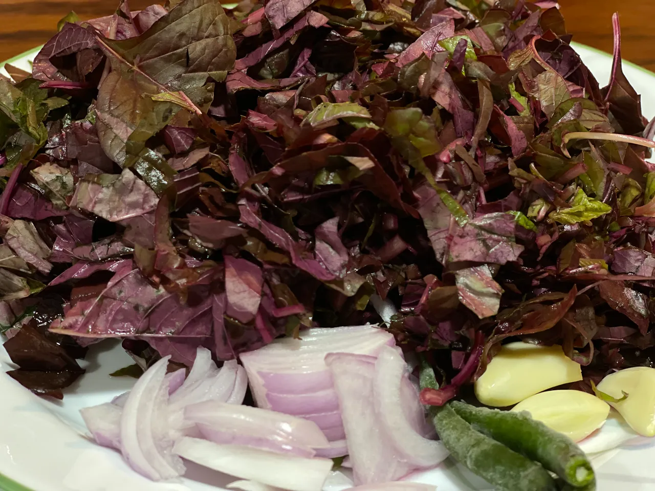 Stir fried Amaranth leaves / Cheera
