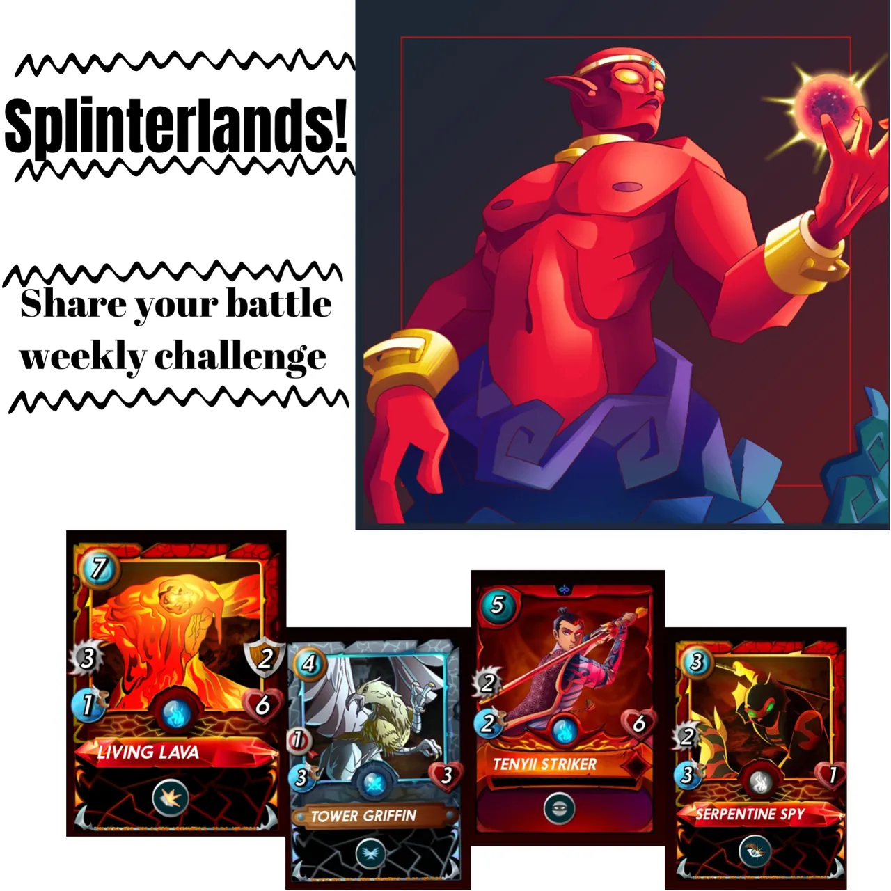 Splinterlands share your battle weekly challenge: DJinn Apprentice!