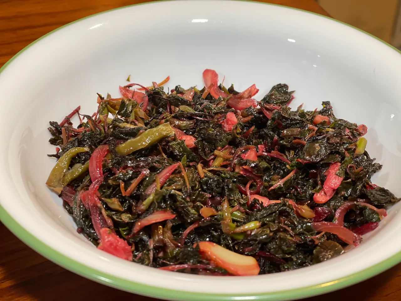 Stir fried Amaranth leaves / Cheera