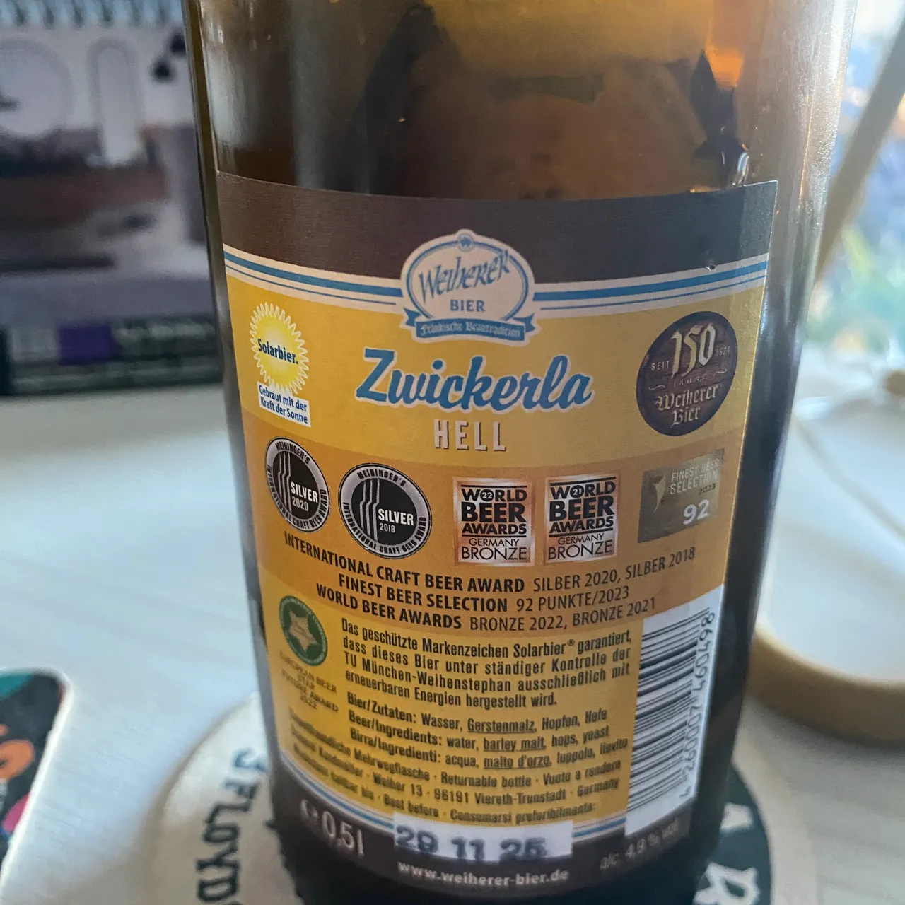 Weiherer Zwickerla Hell de Brauerei Kundmüller (Esp-Eng)