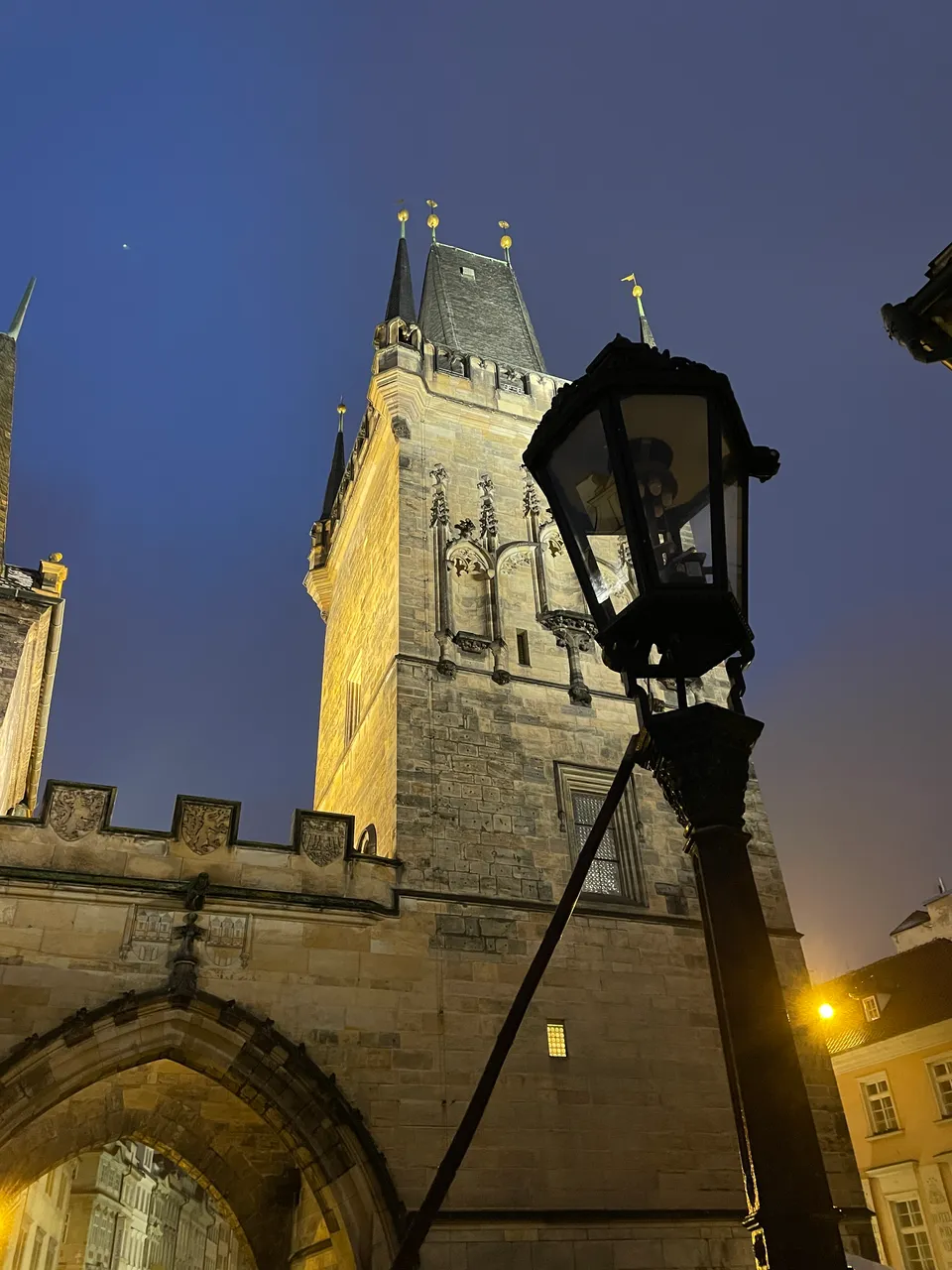The Charles Bridge Lamplighter; Prague