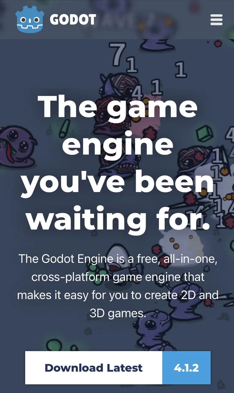 Godot: open source 2D and 3D game engine.