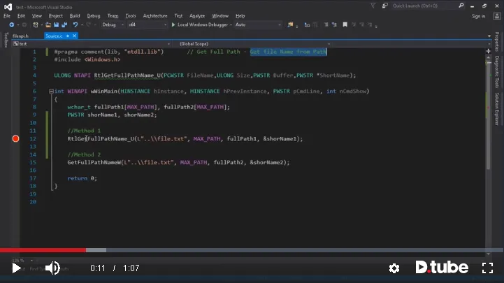 Get Full Path / Get File Name from Path with Native Api