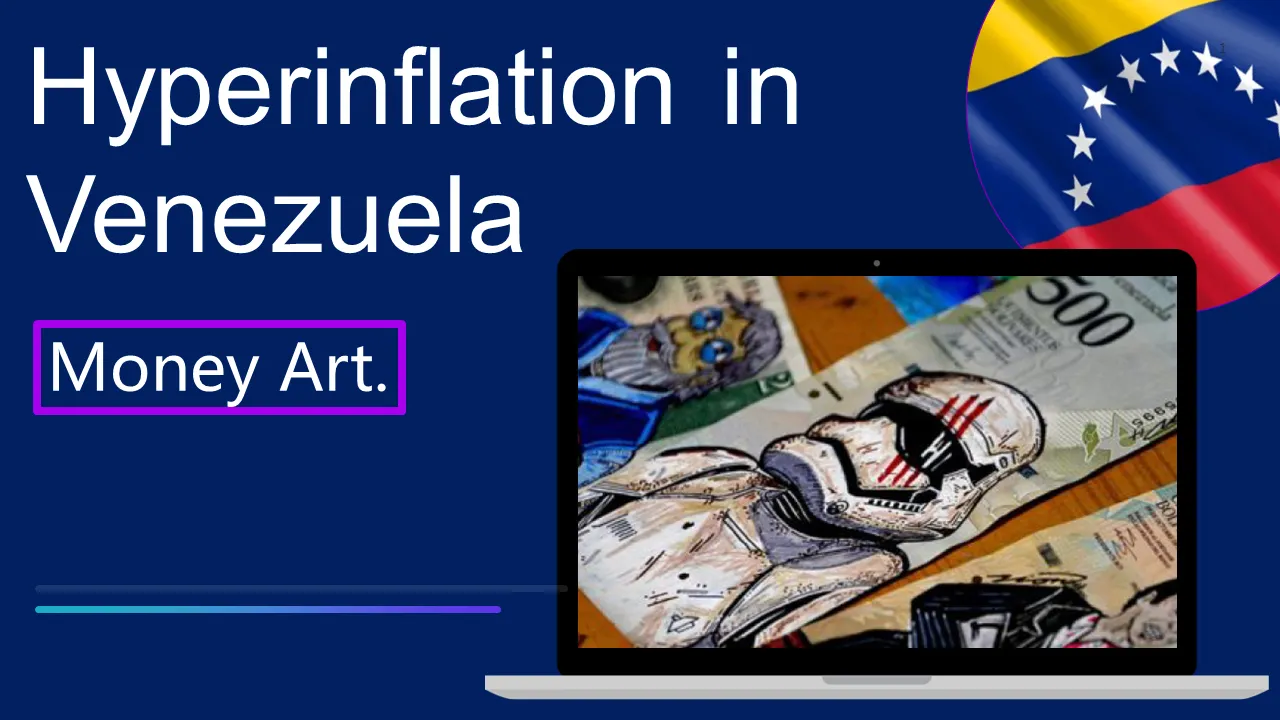 Hyperinflation in Venezuela. Money Art.