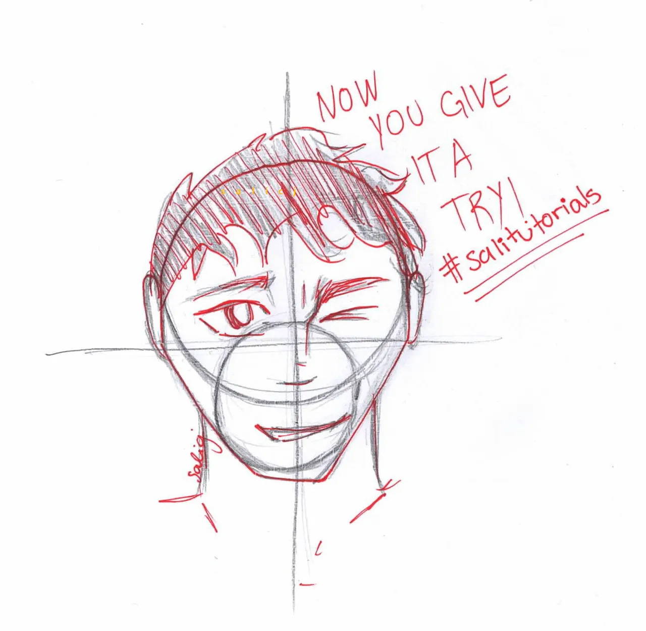 How to draw a face shape! Tutorial - (Eng - Ger)