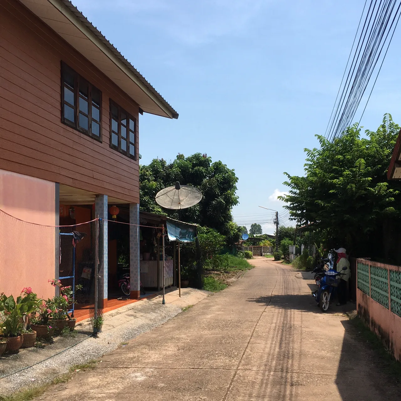 Sightseeing houses in the nearby village and got the solar light.
