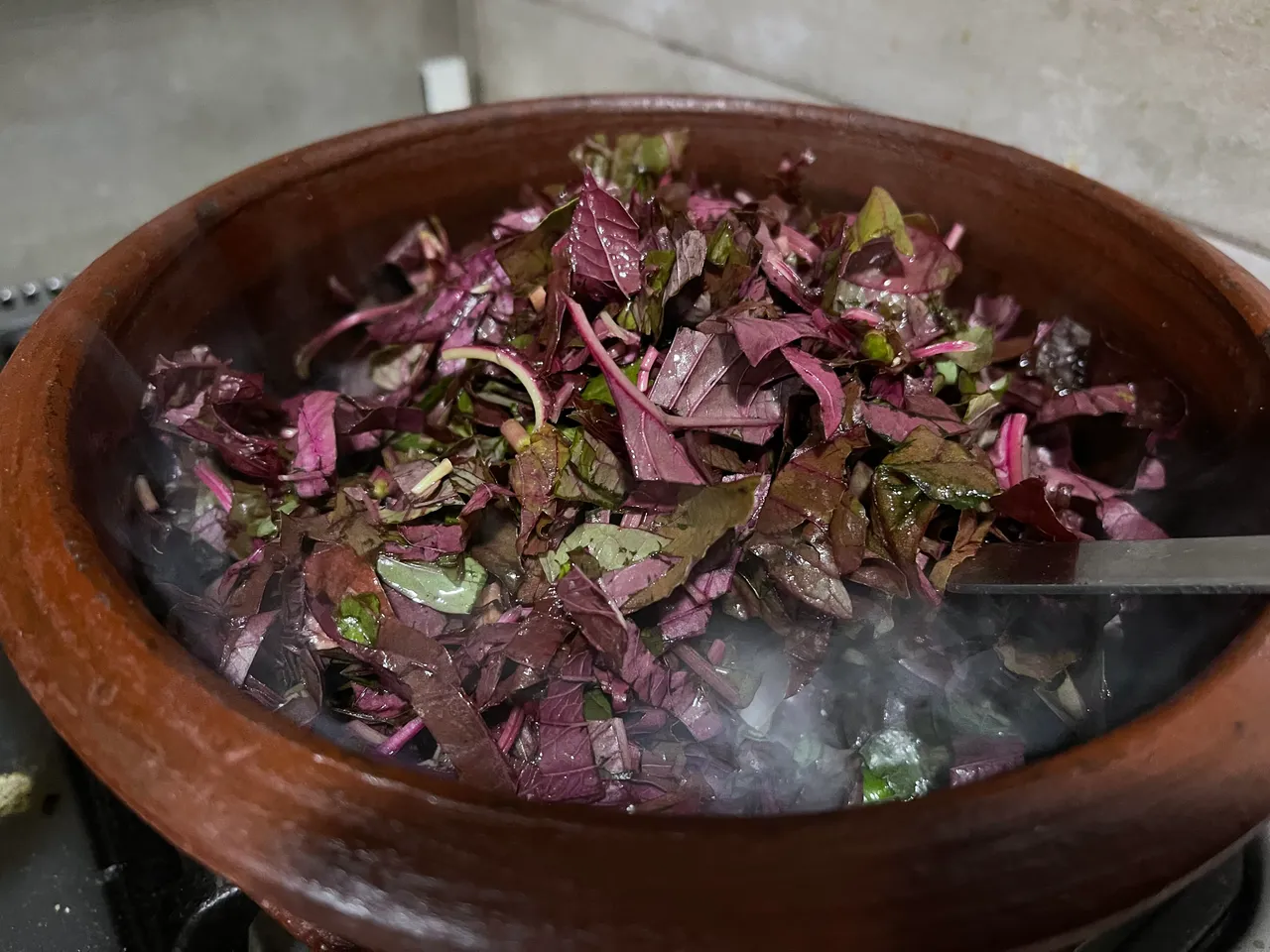 Stir fried Amaranth leaves / Cheera