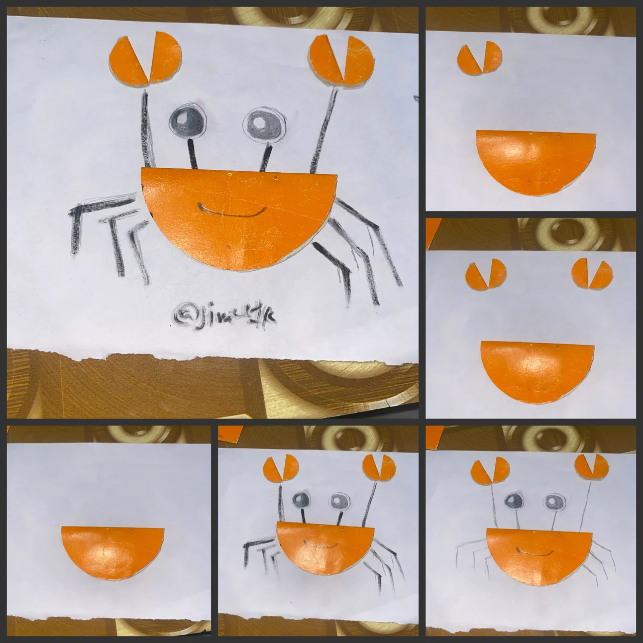 Sea life Entry - Crab Origami using cardboard paper.